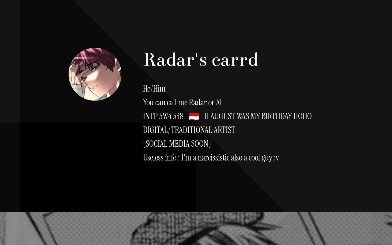 Radar card